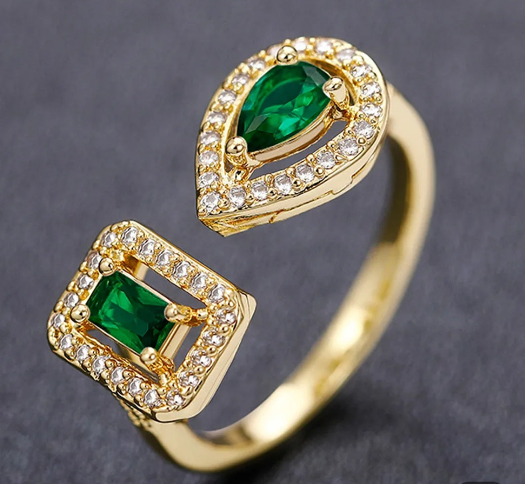 Emerald gold diva ring – Ghaba