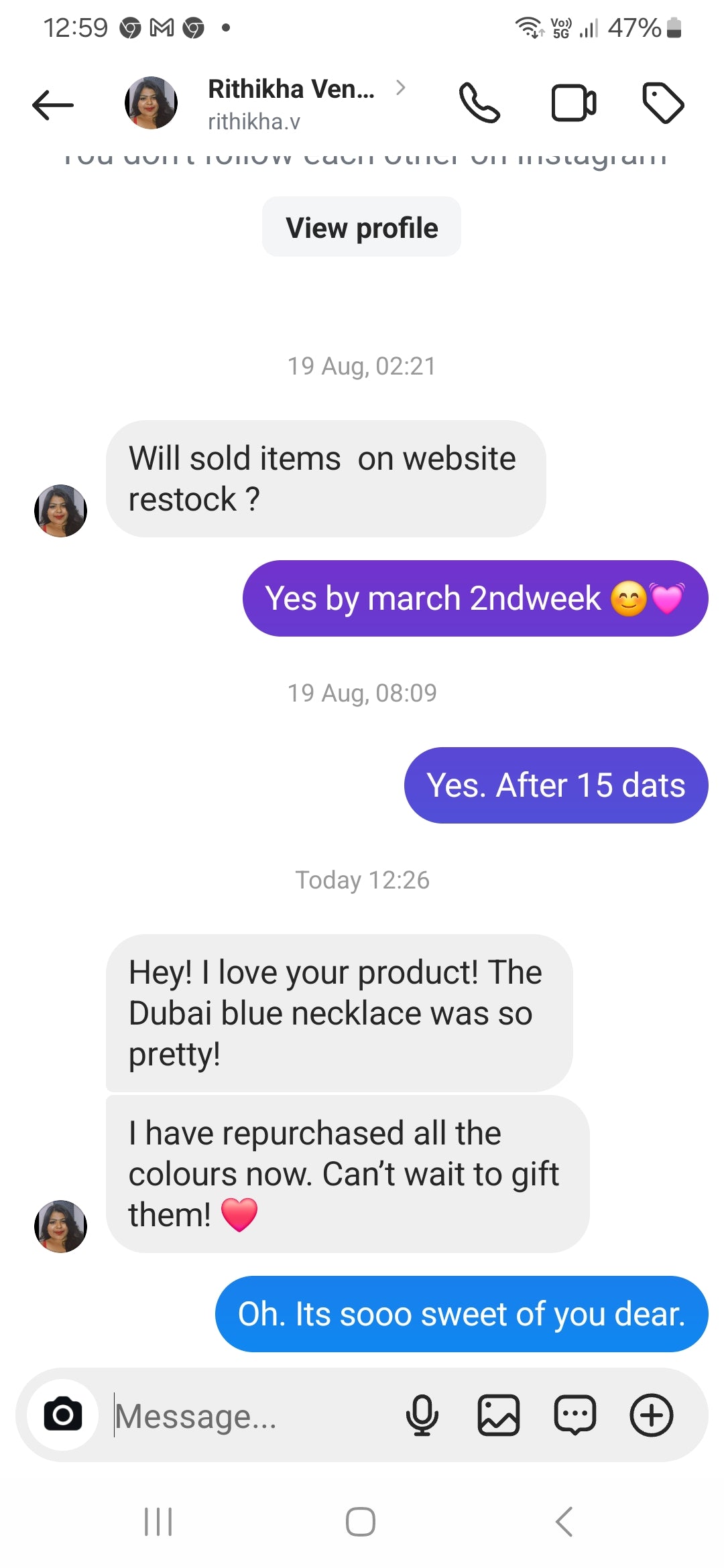 Luxe Dubai blue necklace (gold) – Ghaba